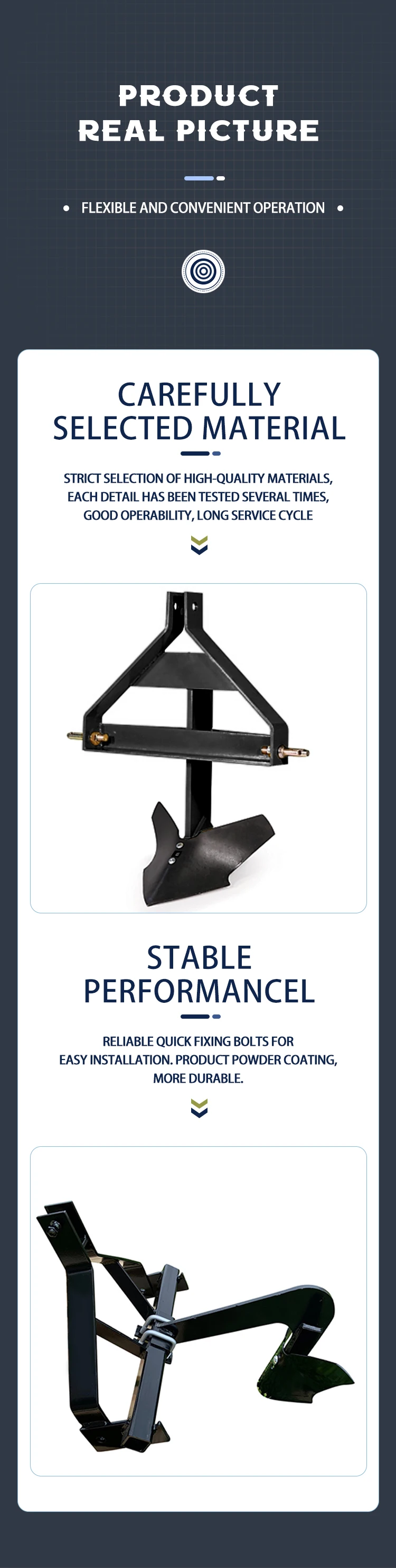 RCM Small Sub Soiler Tractor - Efficient Plowing Solutions