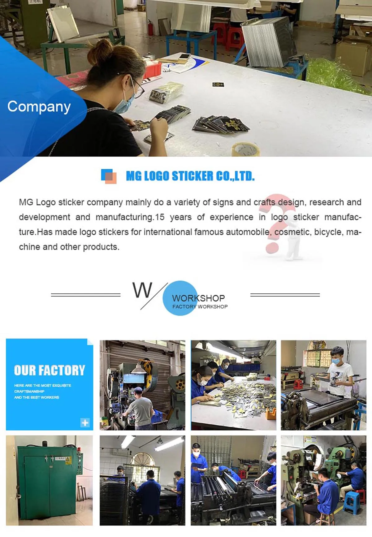 Logo Custom Label Transfer Decal - Unique Metallic Stickers