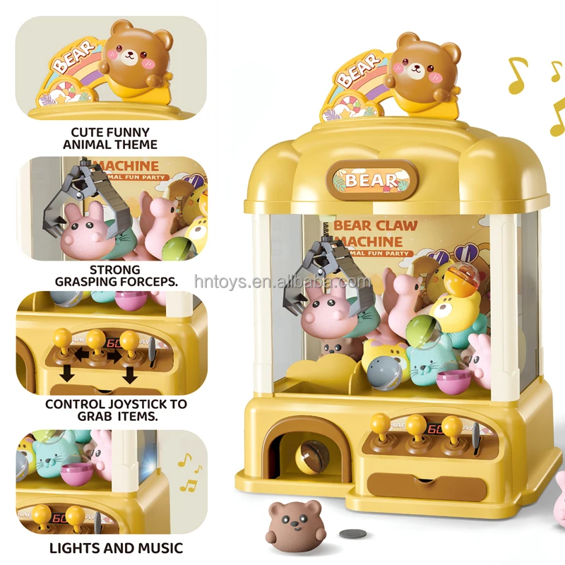 Electric Coin Operated Crane Simulator Toy Doll Claw Crane Machine ...