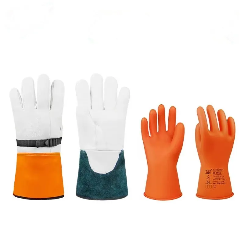 Goat Grain Leather Instrument Class 3 26.5kv Insulated Electrician ...