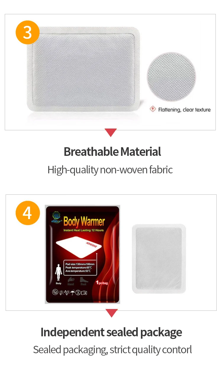 Activated Carbon Disposable Heat Pack - Body Warmer Patch