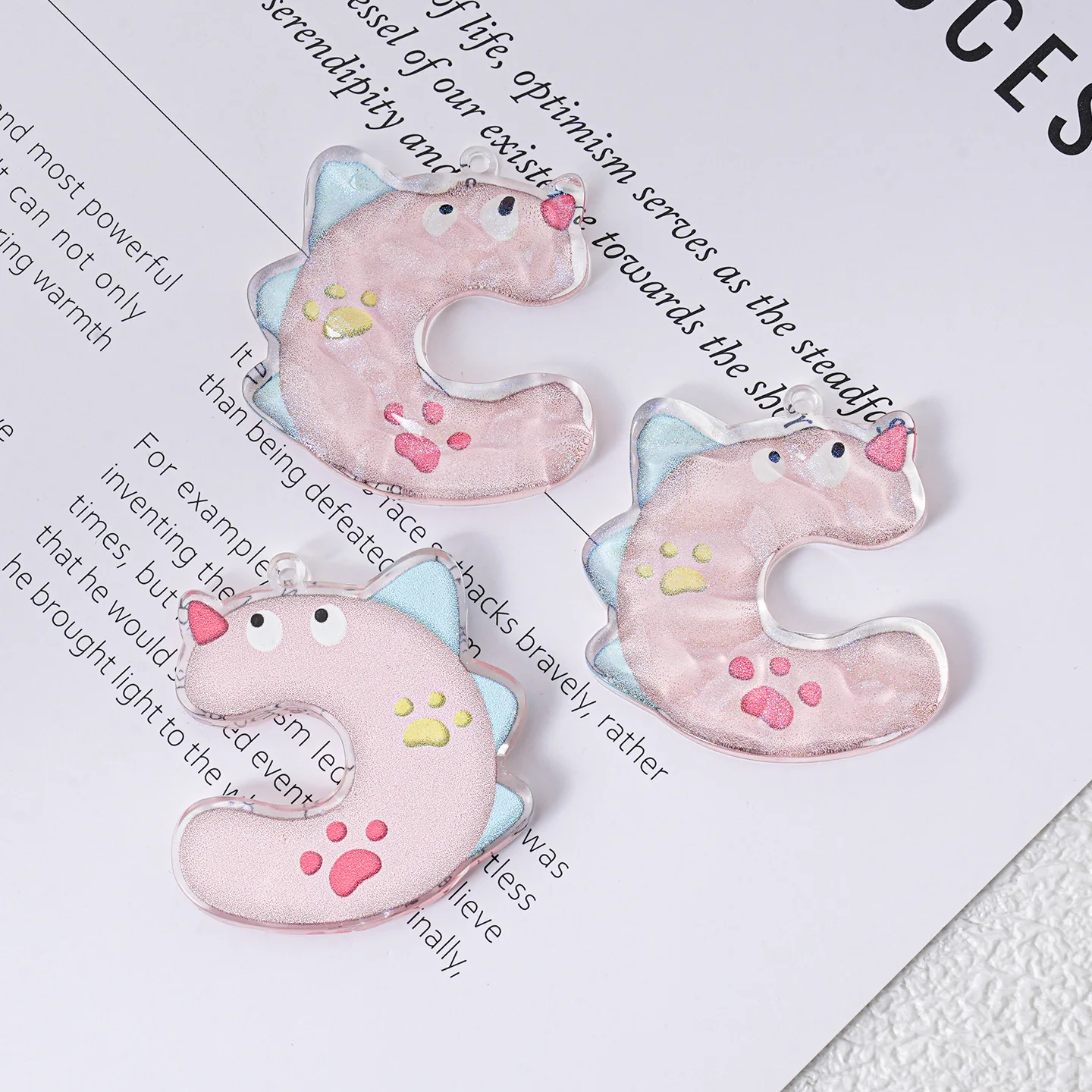 Abc Letter Resin Christmas Pendant Animation Series Cartoon Piece ...