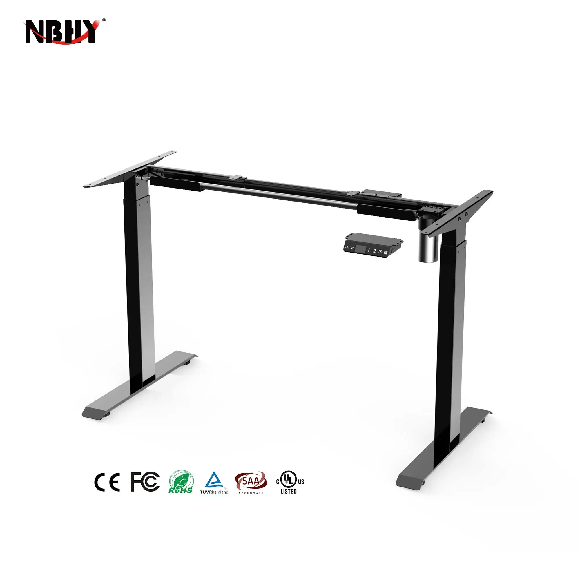 Lifting Motorized Steel Adjustable Desk Frame Height Stand Up Ergonomic ...