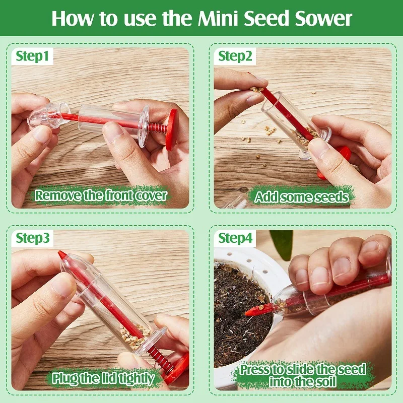 Fxl Mini Sowing Seed Dispenser Sower Small Seed Spreader Manual Plastic ...