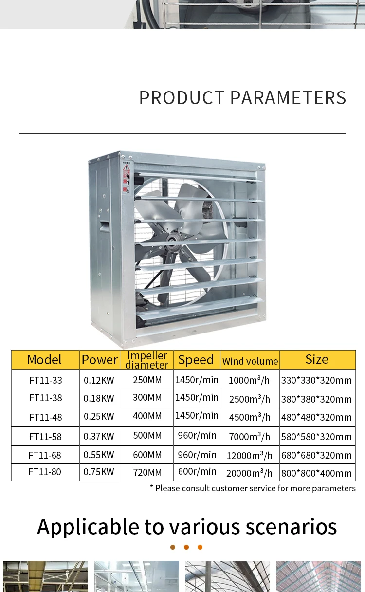High-power Negative Pressure Fan for Efficient Ventilation