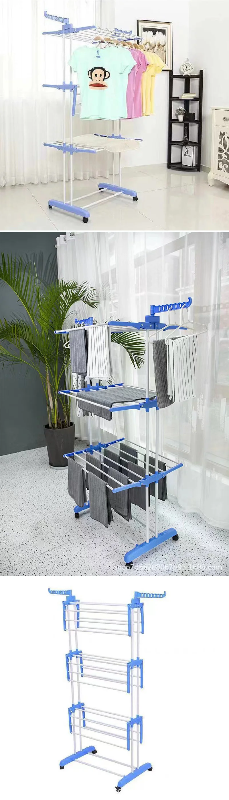 Three-tier Floor Standing Towel Rack Removable Drying Rack| Alibaba.com