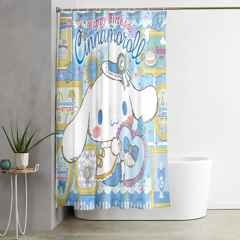 Sanrios Cinnamoroll Kuromi Mymelody Cartoon Bathtub Screen Kawaii Anime ...
