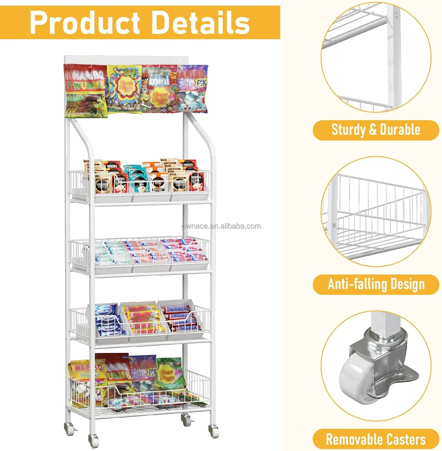 Convenience Stores Kitchen Supermarket Retail Display Rack Commercial ...