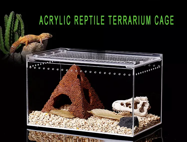 Custom Clear Acrylic Tank Stackable Reptile Terrarium Cage Animal ...