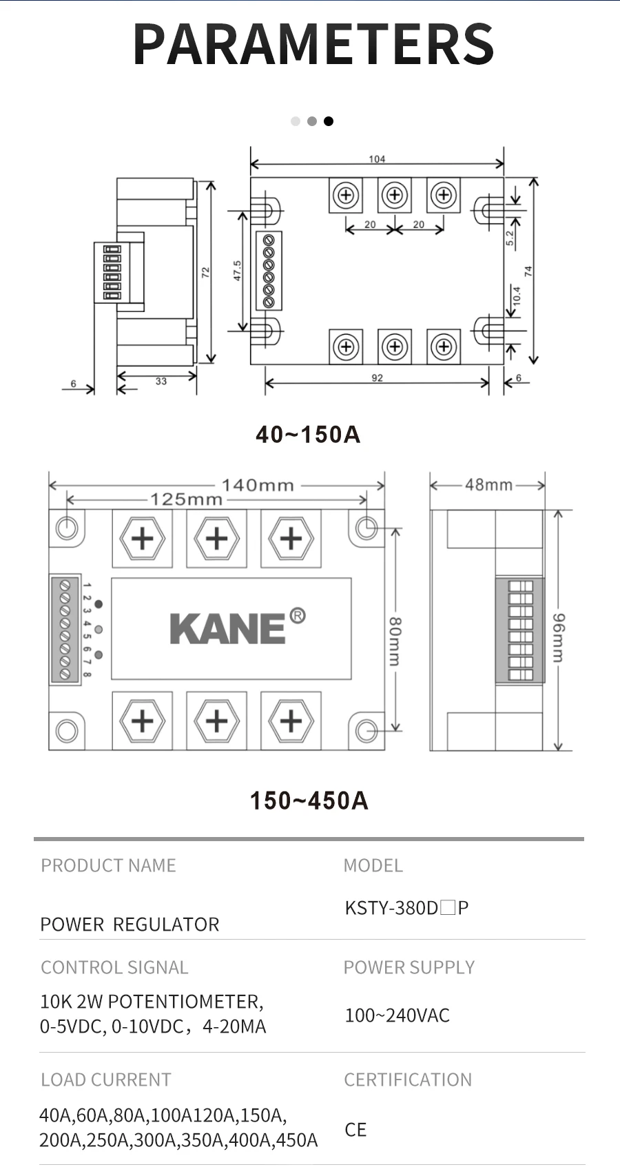KANE 380V Intelligent AC Voltage Regulator Module - VA SSR JSTY Power