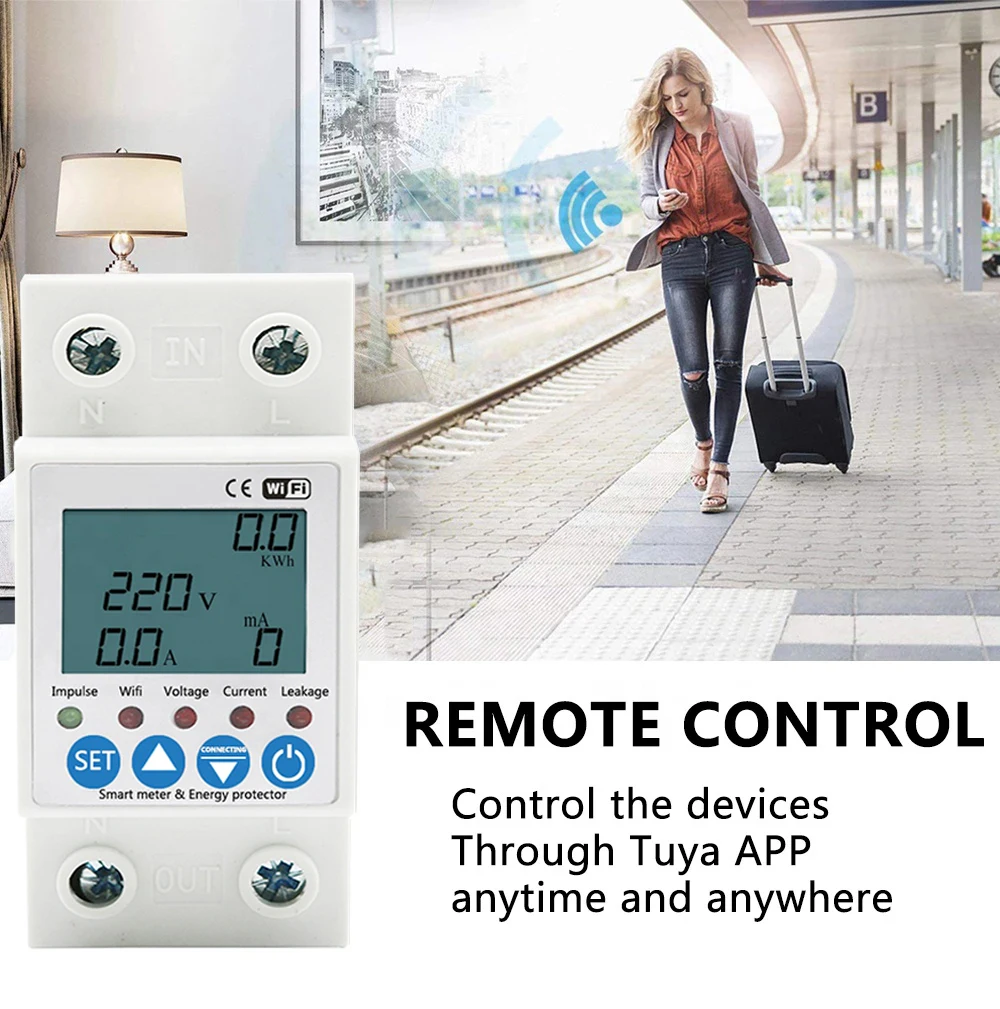 63A TUYA APP Wifi Smart Circuit Earth Leakage Protector