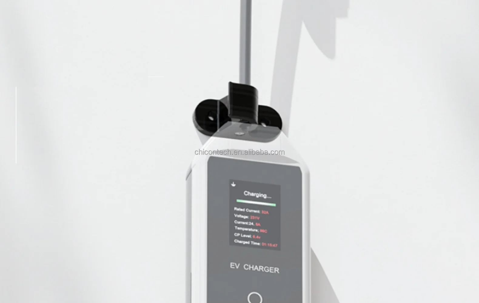 Chicon Ev Charger Holster Wall-mount Ev Charger Nozzle Holster Dock ...