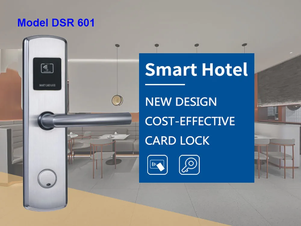 Smart Hotel Lock System Rf Card Electronic Door Handle Lock Smart Hotel ...