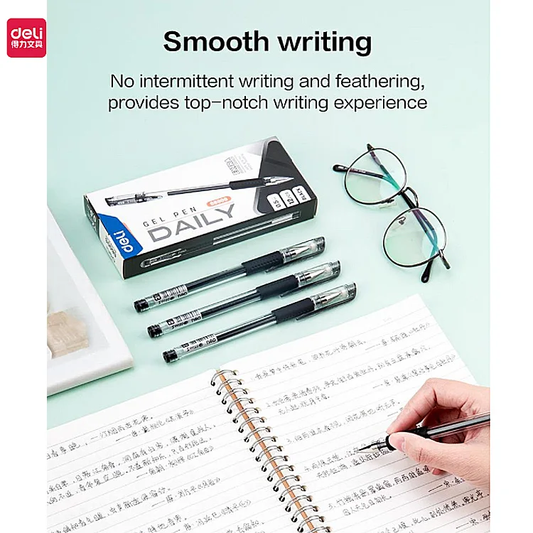 DELI Neutral Pen Ink Pen Bullet Black Basket Red Neutral Pen 0.5mm ...