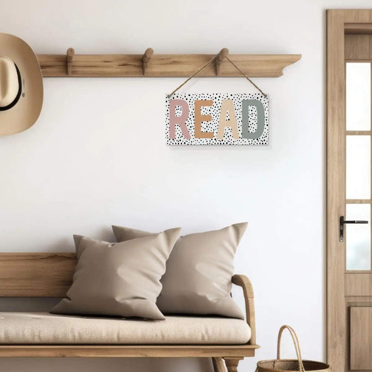 Wooden Read Signs for Classroom Boho Reading Corner Wall Decor Nursery ...
