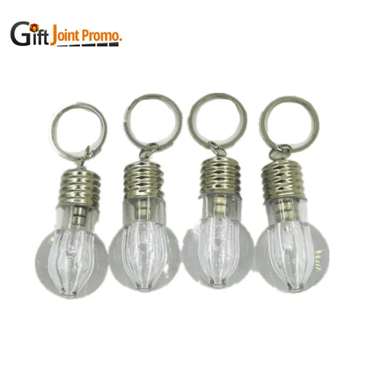 Blinking Keychain - Light Bulb Keychain with Acrylic Flashlight