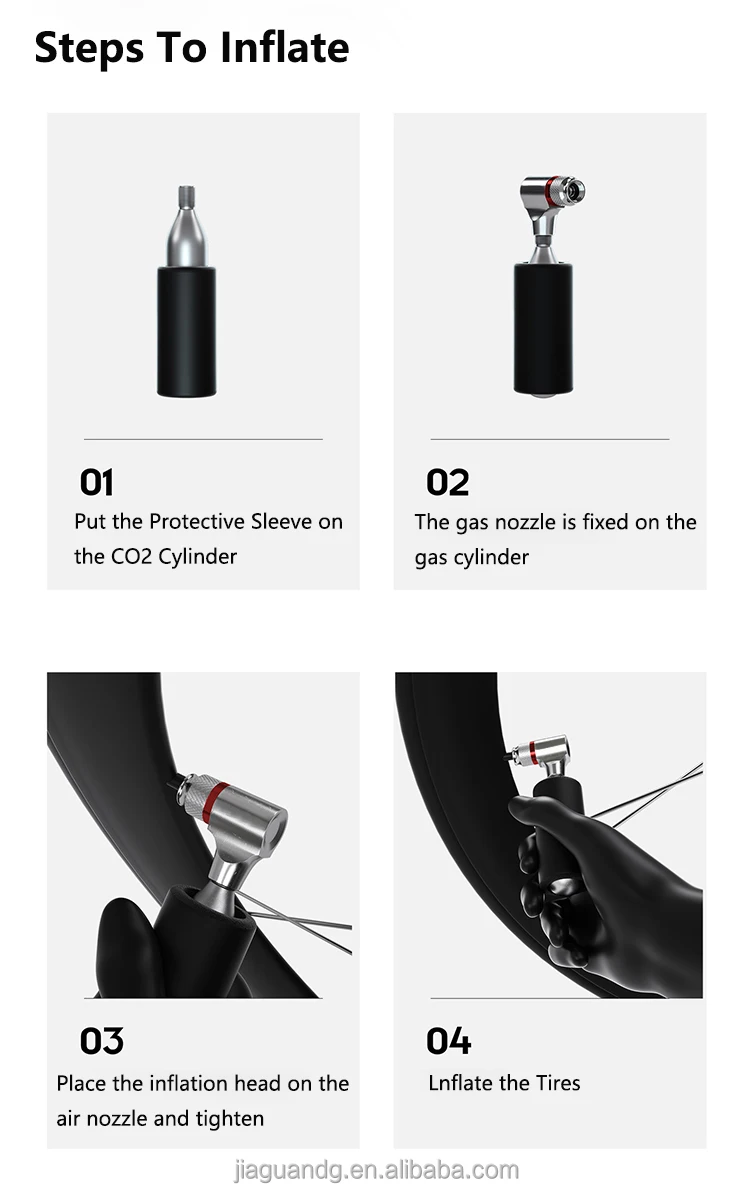 Portable Mini Mountain Bike Hand Air Pump Co2 Inflator Bicycle ...