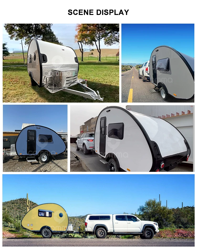Aluminum Mini Camper Trailer with Bathroom & Kitchen for 2-4 People ...