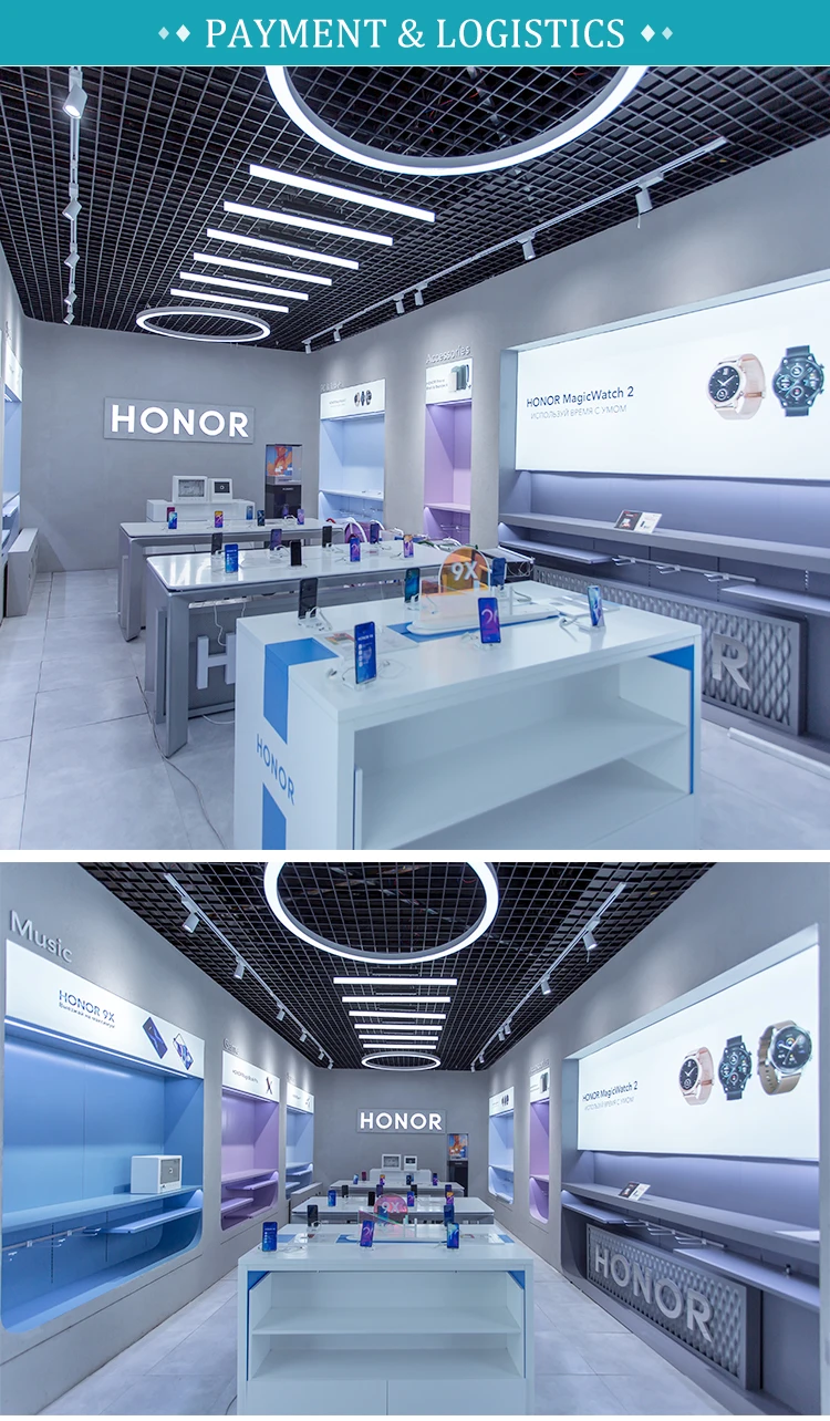 Customized Mobile Phone Shop Fitting Laptop Table Display Stand Phone ...