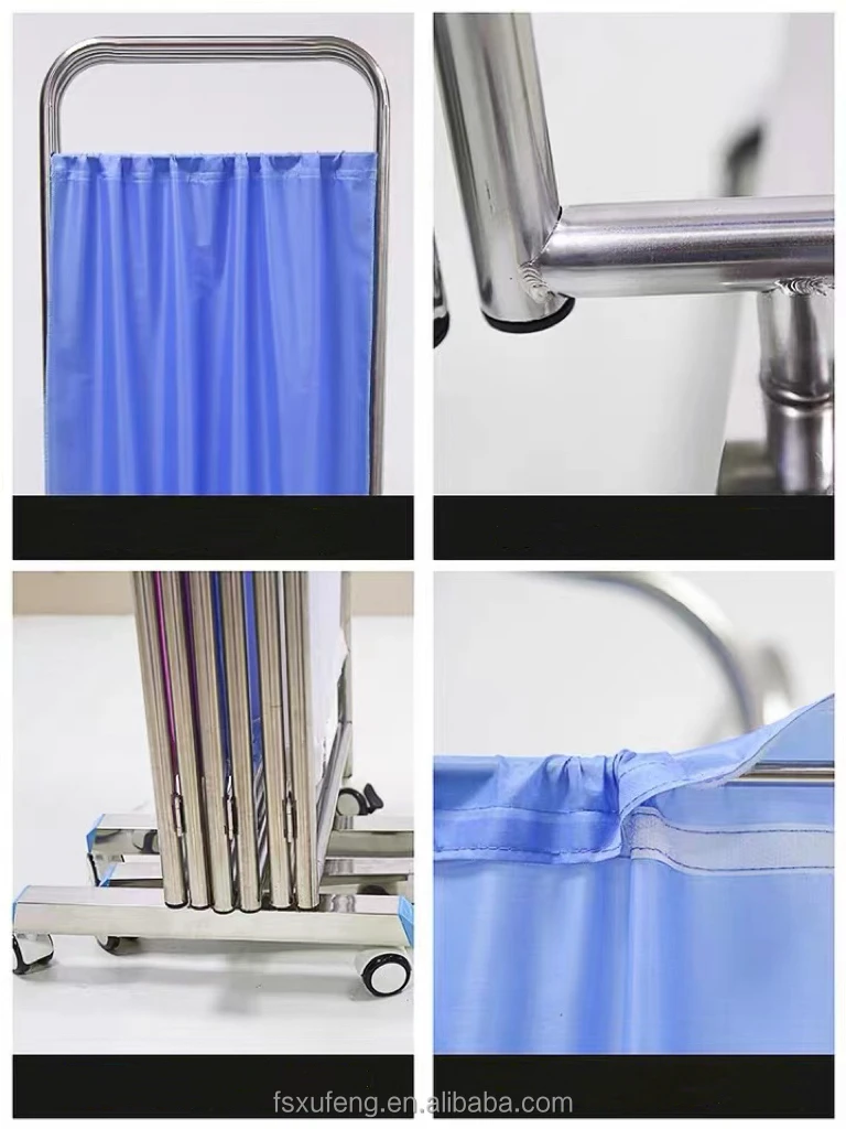 Stainless Steel Four Fold Stainless Steel Hospital Ward Screen - Buy ...