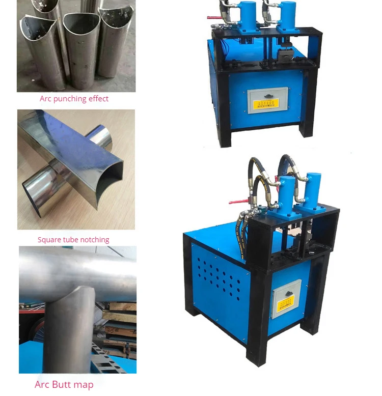 Steel Tube Hole Square Punch Hydraulic Pipe Punching Machine - 15T ...