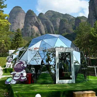 Modern Geodesic Mirror Glass Dome Tent Igloo Theme Camping Hotel with ...