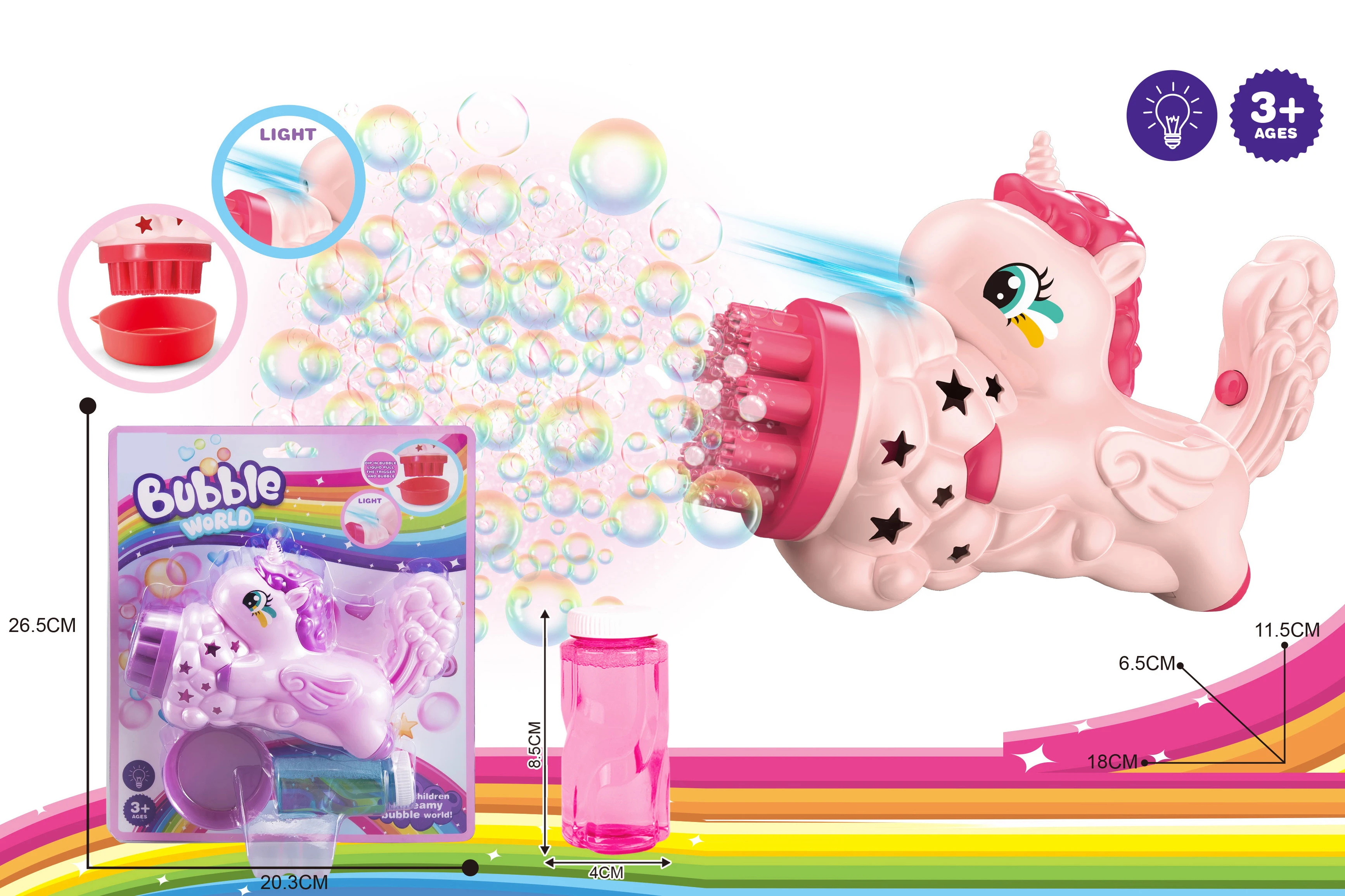 Hw 16 Holes Bazooka Bubble Gun 2023 New Summer Fan Outdoor Water ...