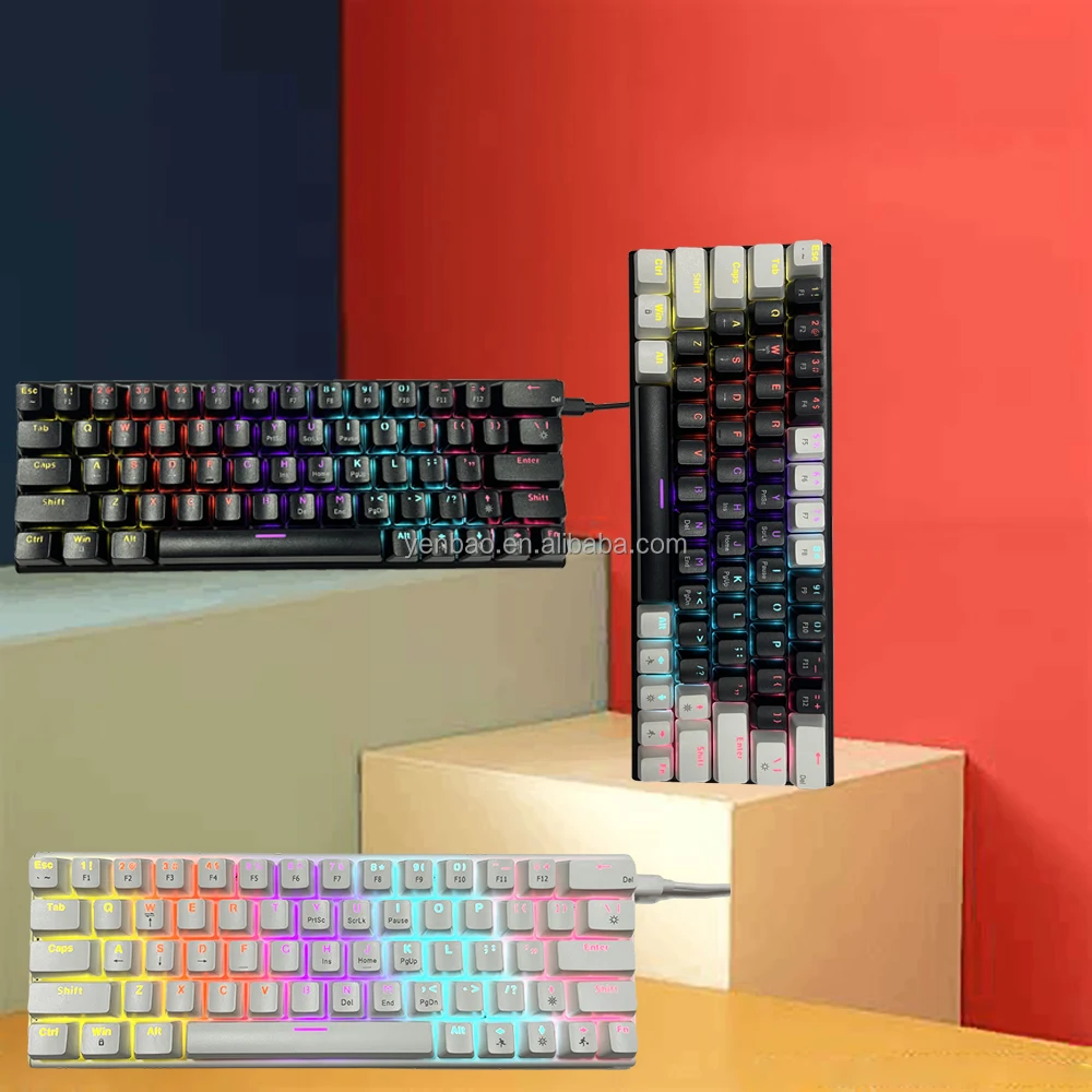 Yeaibo OEM Blue Switch Wired Keyboard with RGB Backlit