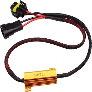 H11 H8 Wire Harness Kit 50w 6ohm Led Load Resistor Fix Hyper Flashing ...