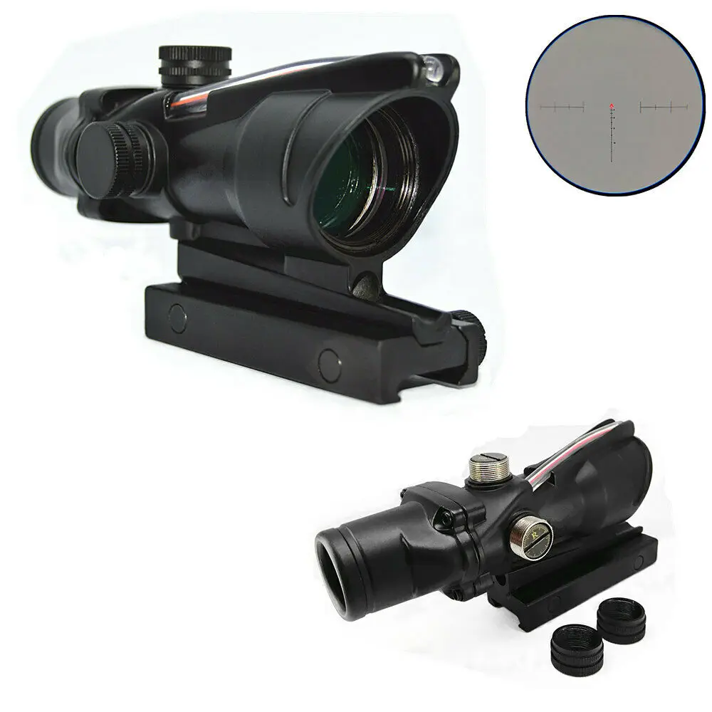 Scope Acog 4x32 Real Fiber Optics Red Green Illuminated Chevron Glass ...