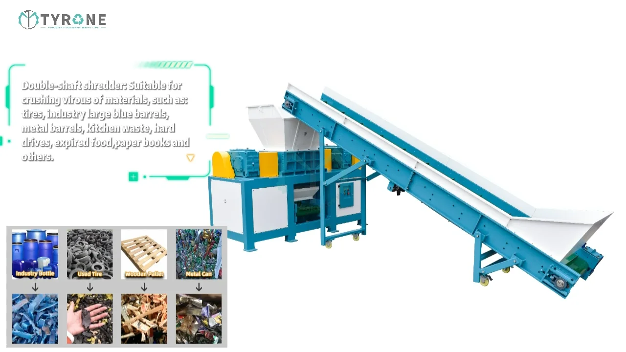 Heavy-duty Industrial Lithium Battery Shredders Machine Double Shaft ...