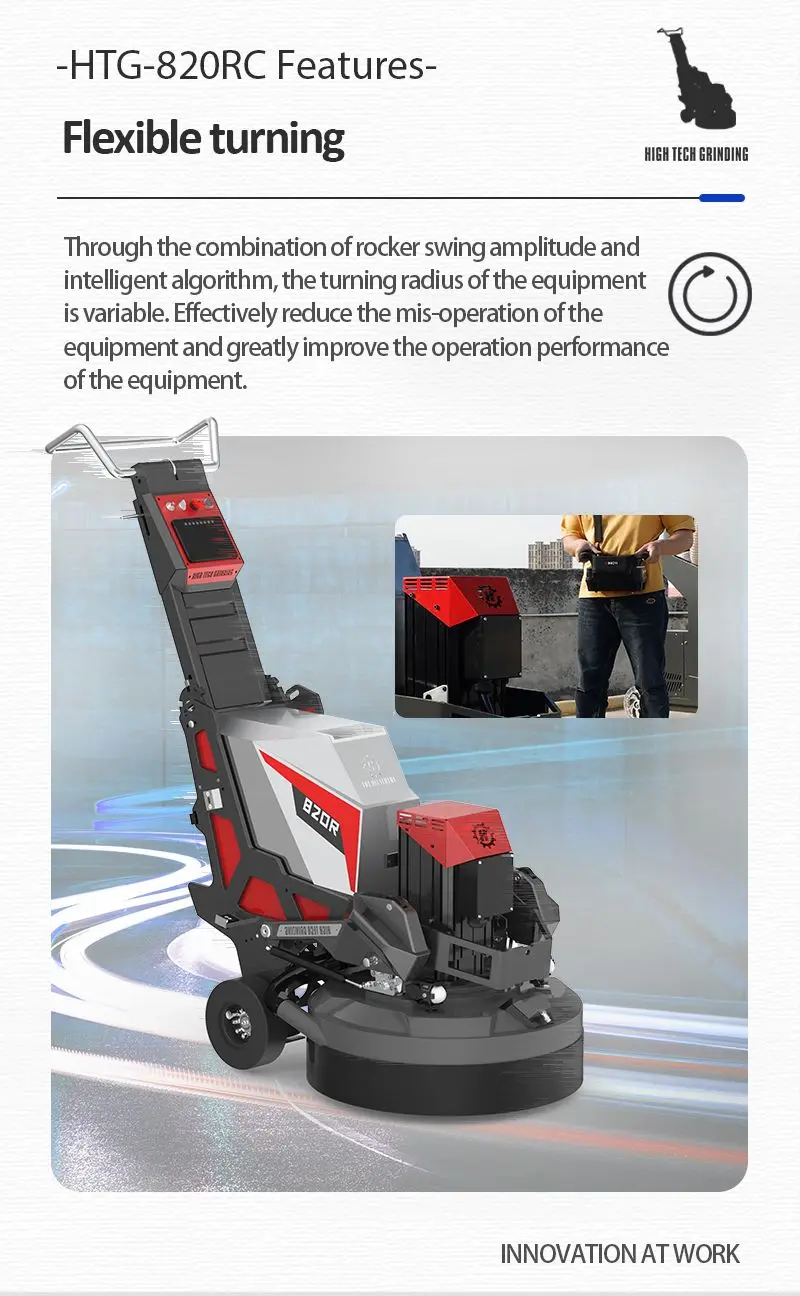 820mm Remote Control Concrete Grinder - Heavy Duty & Efficient