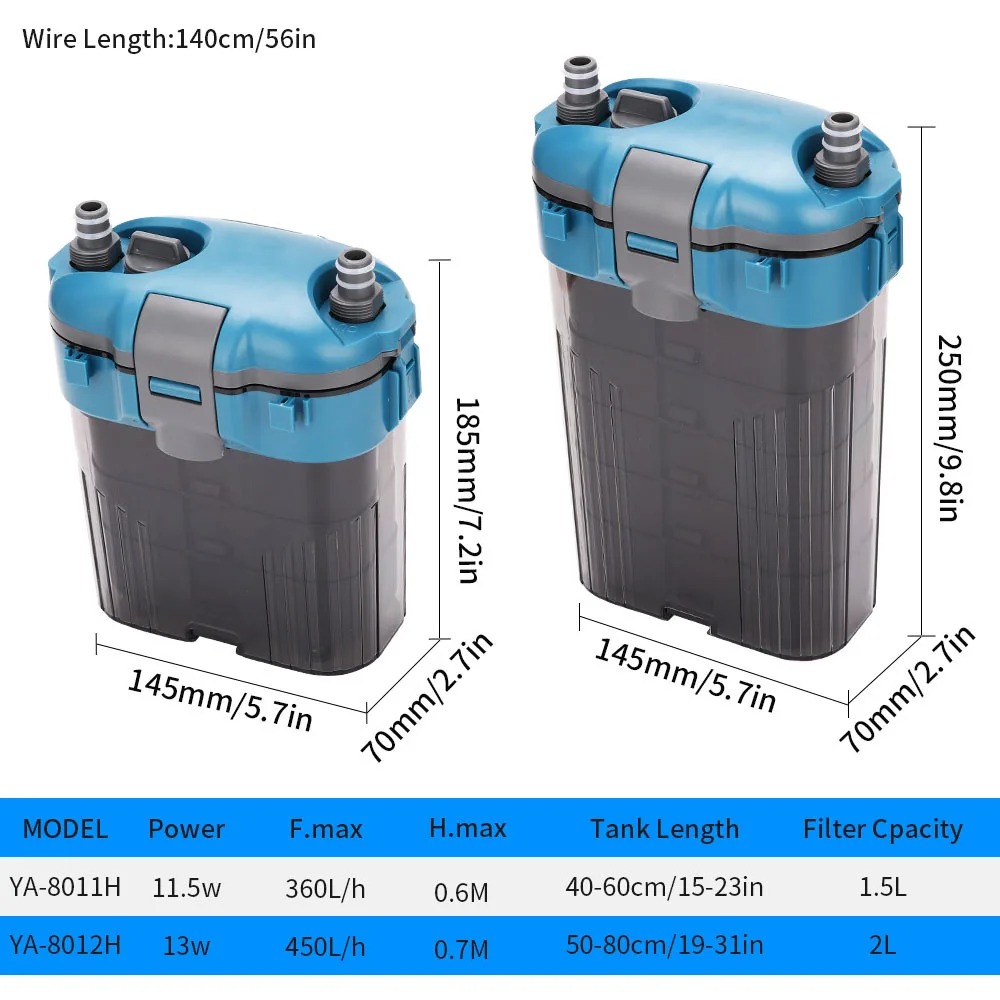 Ultra Quiet External Fish Tank Filter - 3-in-1 Aquarium Purification