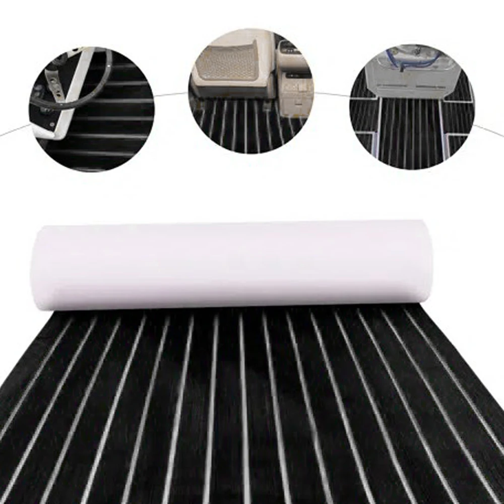 Boat Flooring Eva Foam Decking Sheet Faux Teak Marine Mat Non-slip Self ...