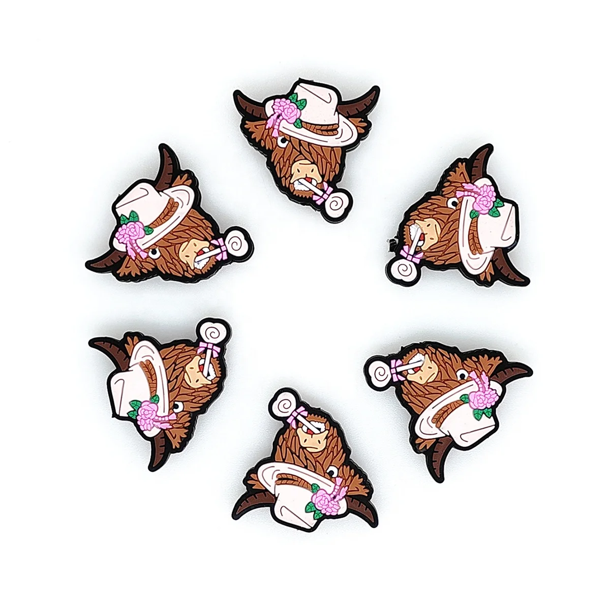 Highland Cow With Lollipops Focal Beads Diy Pacifier Chain Highland Cow ...