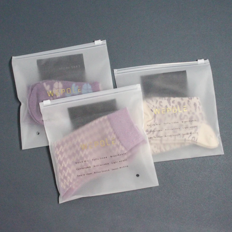 Custom Printed Frosted Transparent Plastic Zipper Bag Packaging - Buy ...