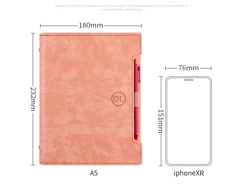 Simple Retro Leather Notepad Creative Multi-function Loose-leaf 6-hole ...