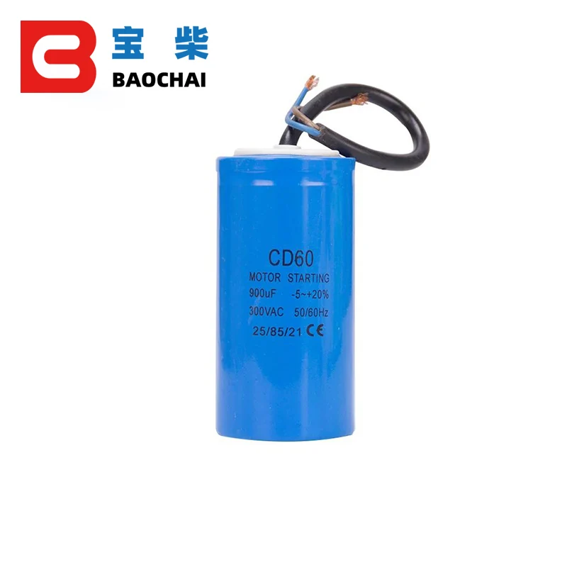 Cd60 900uf 300v Ac Starting Capacitor For Heavy Duty Electric Motor Air ...
