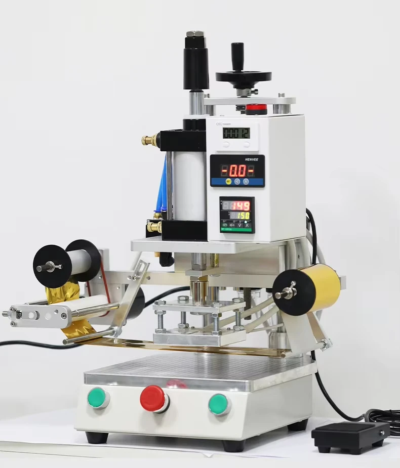Hot Printer Pneumatic Foil Stamping Press for PVC Leather
