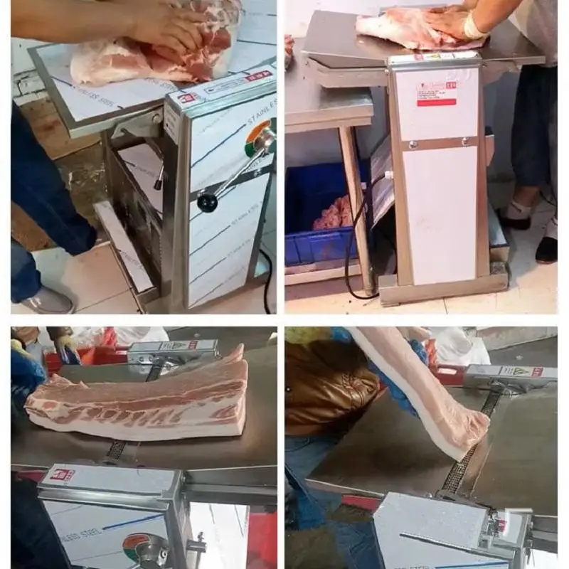 Adjustable Thickness Pork Skinning Machine Skin Cutting Beef Lamb and ...