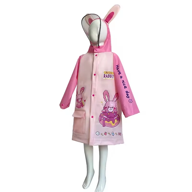 Cute Cartoon Children Raincoat Waterproof EVA Rainproof Rain Poncho for ...
