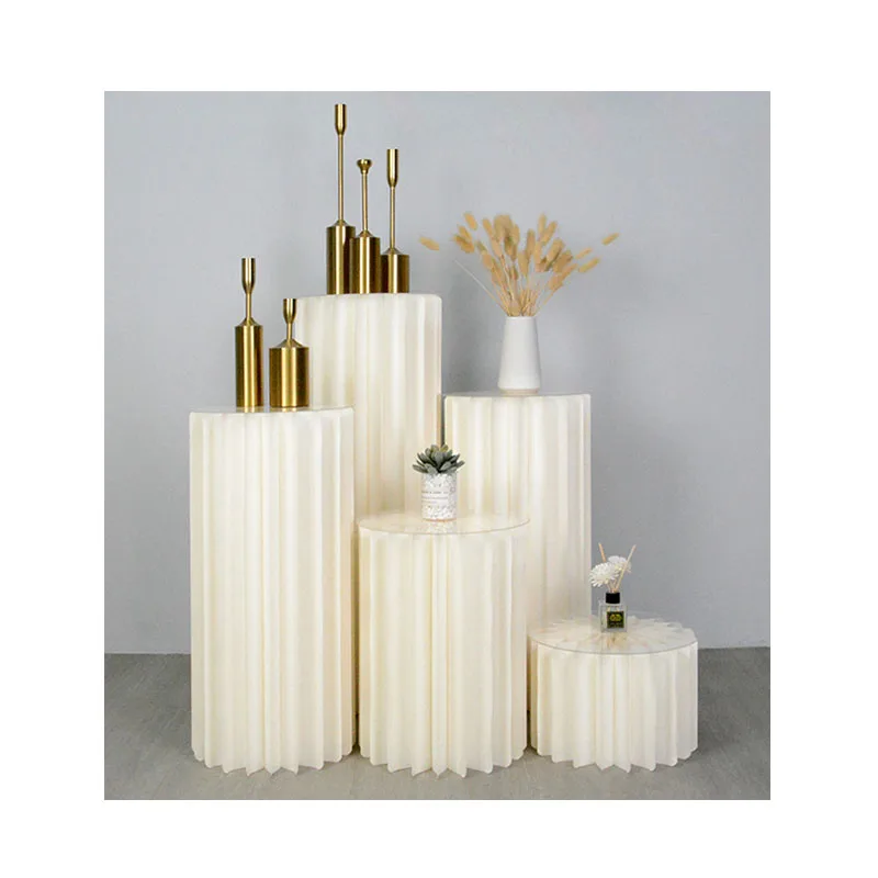 Wedding Props Paper Folding Column Dessert Table Decoration Display ...
