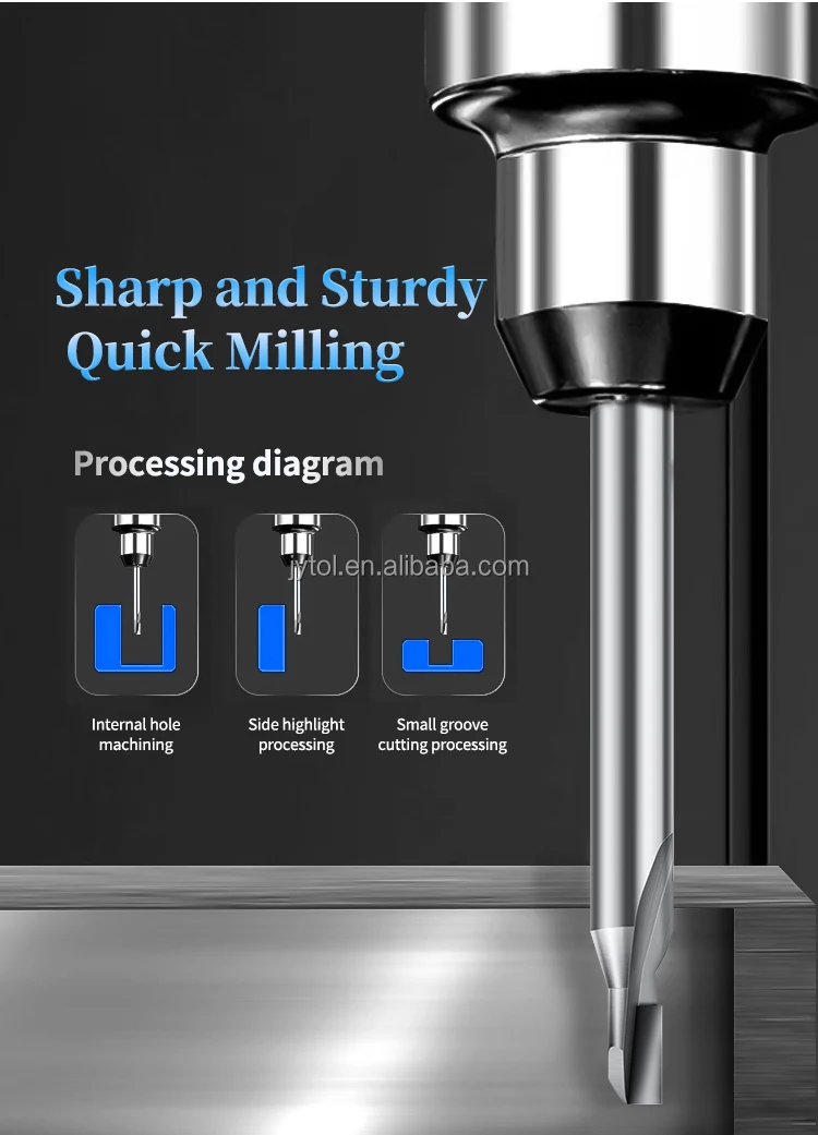 Carbon Fiber Graphite Diamond End Milling Cutter Pcd End Mill Diamond ...