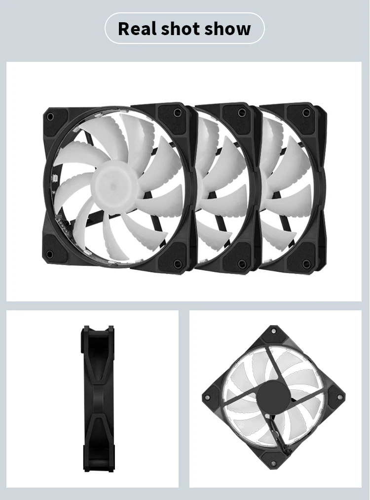 12V 6pin 15 LED Light RGB Gaming PC Computer Fan - 120mm