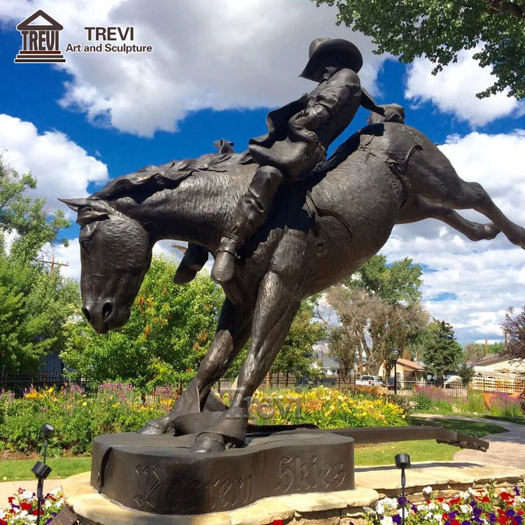 Antique Bronze Cowboy Statues - Western Folk Art Treasures