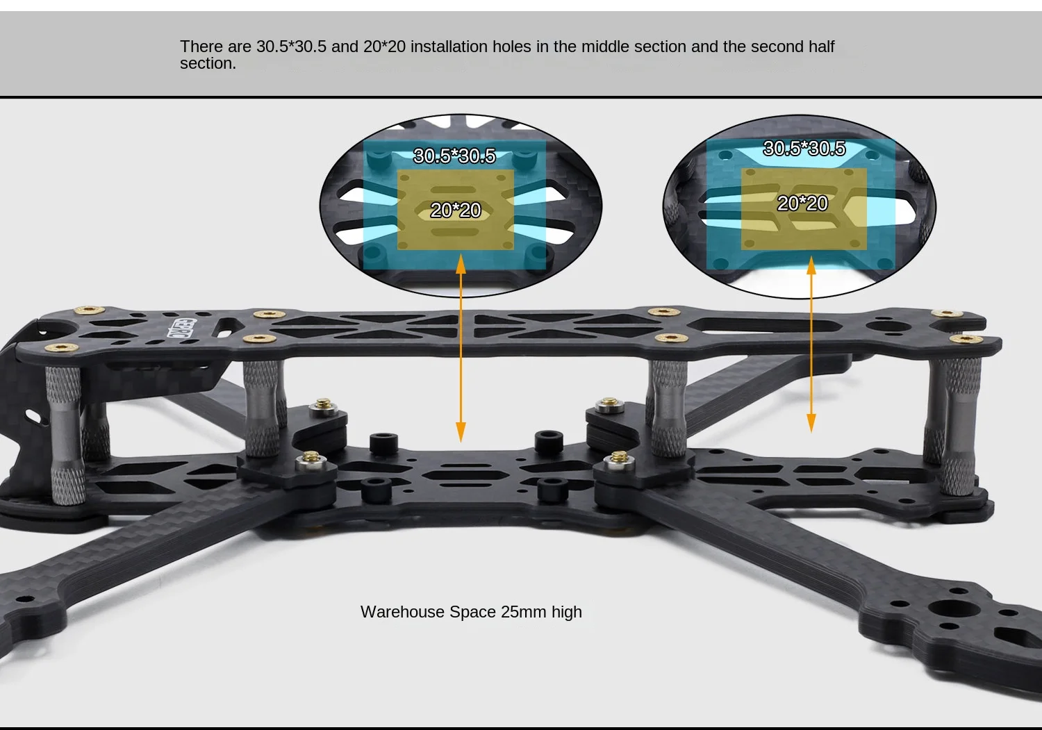 GEPRC Mark 4 Frame 7 Inch 295mm with 5mm Arm Quadcopter Frame 3K Carbon ...