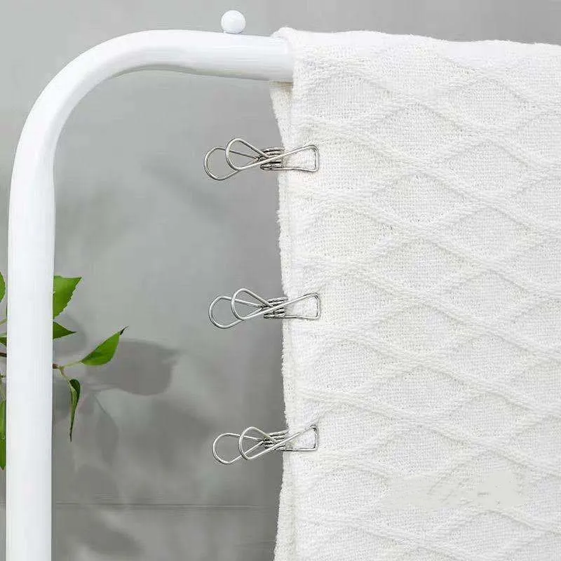 Durable Multi-purpose Metal Silver Clothespins Laundry Chip Clips ...