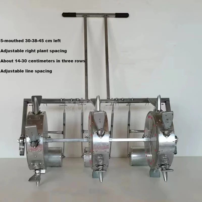 High Productivity Manual Bean Seeding Machine with Press Wheel