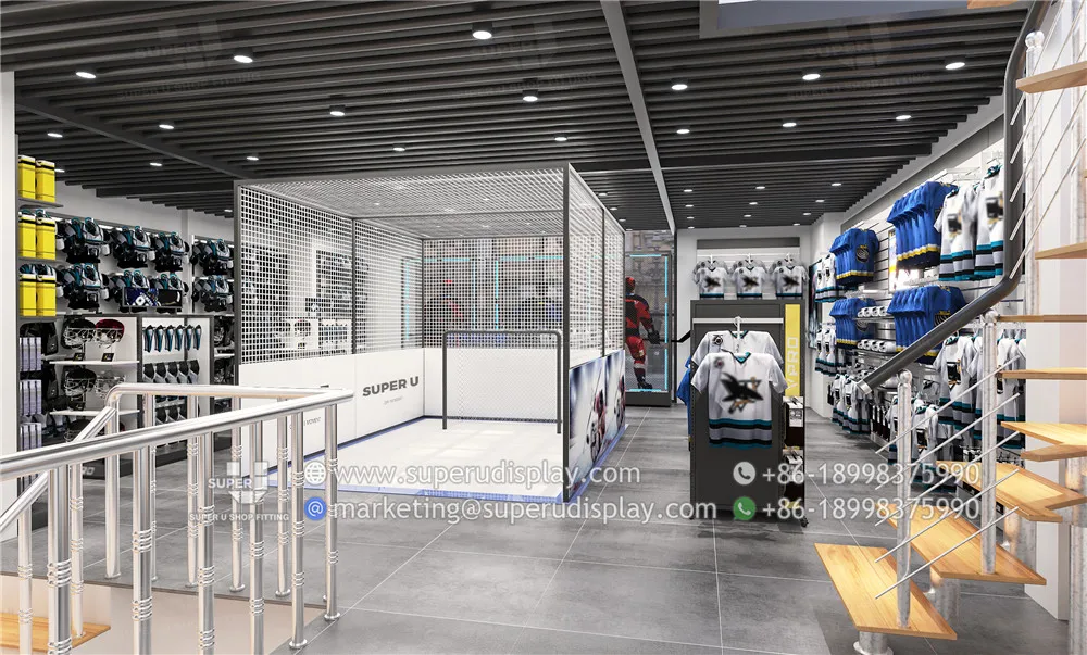 Hockey Stick Shelf - Customizable Display Racks for Hockey Gear