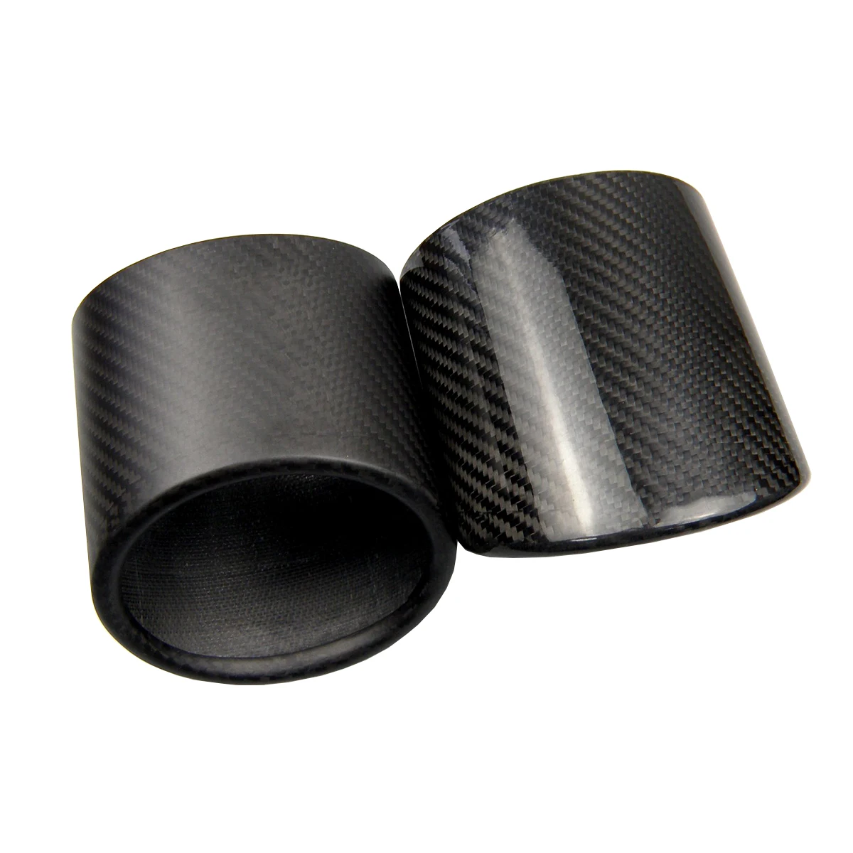 Customized Oval Exhaust Tip Covers - Carbon Fiber Style